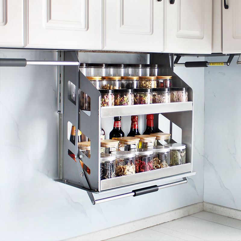 [3127People Collection]Kitchen Hanging Cabinet Lift Pull-out Basket ...