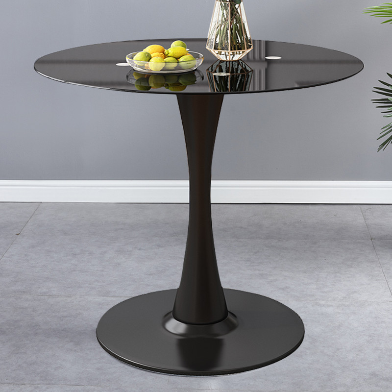 Round Table Glass Top Tulip Dining Table Simple Outdoor Balcony ...