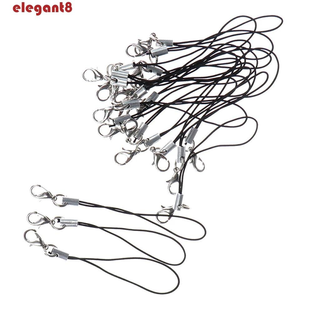 ELEGANT Lobster Clasp Rope DIY Keychain 10pcs Mobile Phone Strap ...