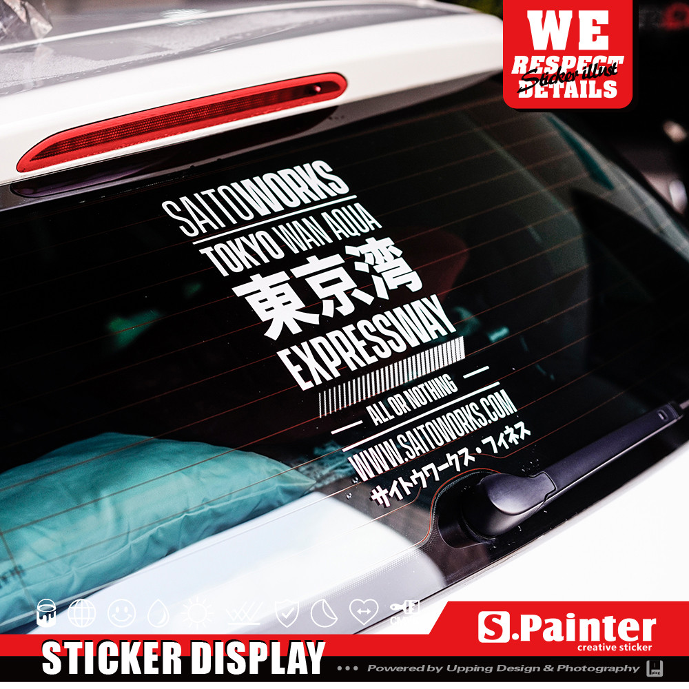 [Taiwan Shipment] Club JDM Rear Windshield Text Sticker GK5 Tokyo Bay ...