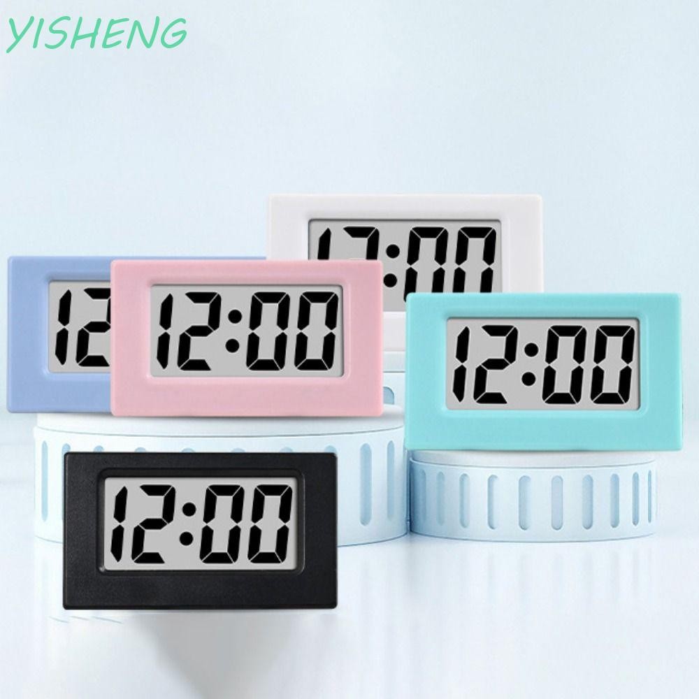 YISHENG LED Digital Clock, Mute Cute Mini Triangle Clock, Creative Time ...