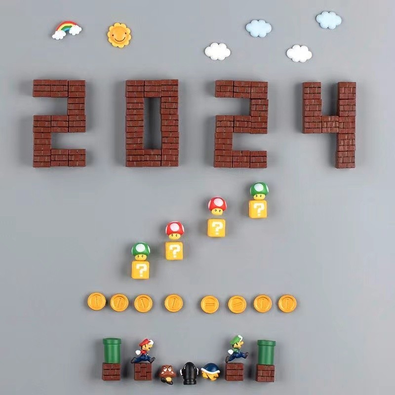 Super Mario 3D Stereo Refrigerator Magnet Mario Mario Magnet ...