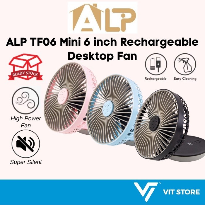 ALP TF06 Rechargeable Fan 6 inch Foldable Kipas Mini Micro USB Desktop Outdoor Fan | Shopee ...