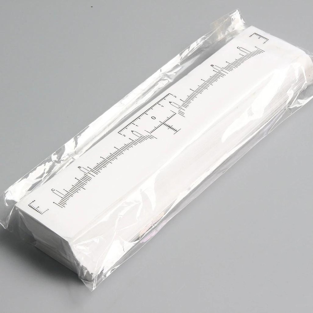 100Pcs Eyebrow Ruler Sticker for Microblading Disposable Adhesive ...