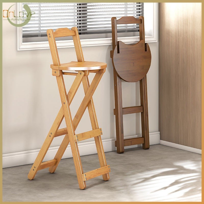 Foldable Chair Bar Counter High Stool Home Cashier Bar Restaurant Chair ...