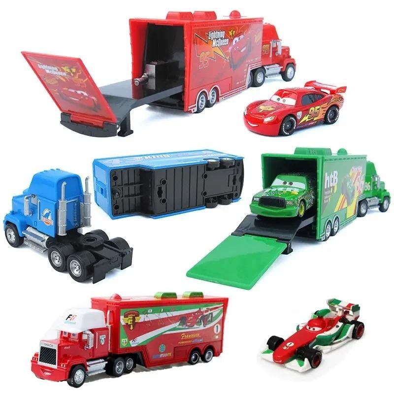 Pixar Cars 2 3 Lightning McQueen Mike Uncle truck Set Metal Diecast ...