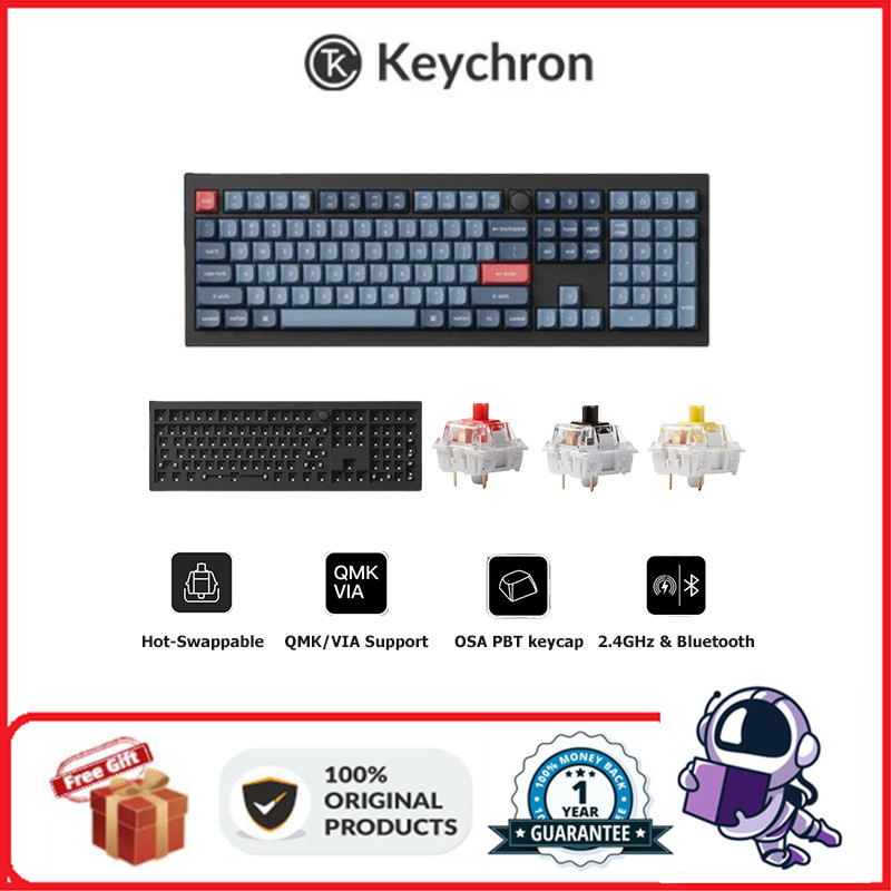 Keychron V6 Max QMK/VIA Wireless Custom Mechanical Keyboard | Shopee ...