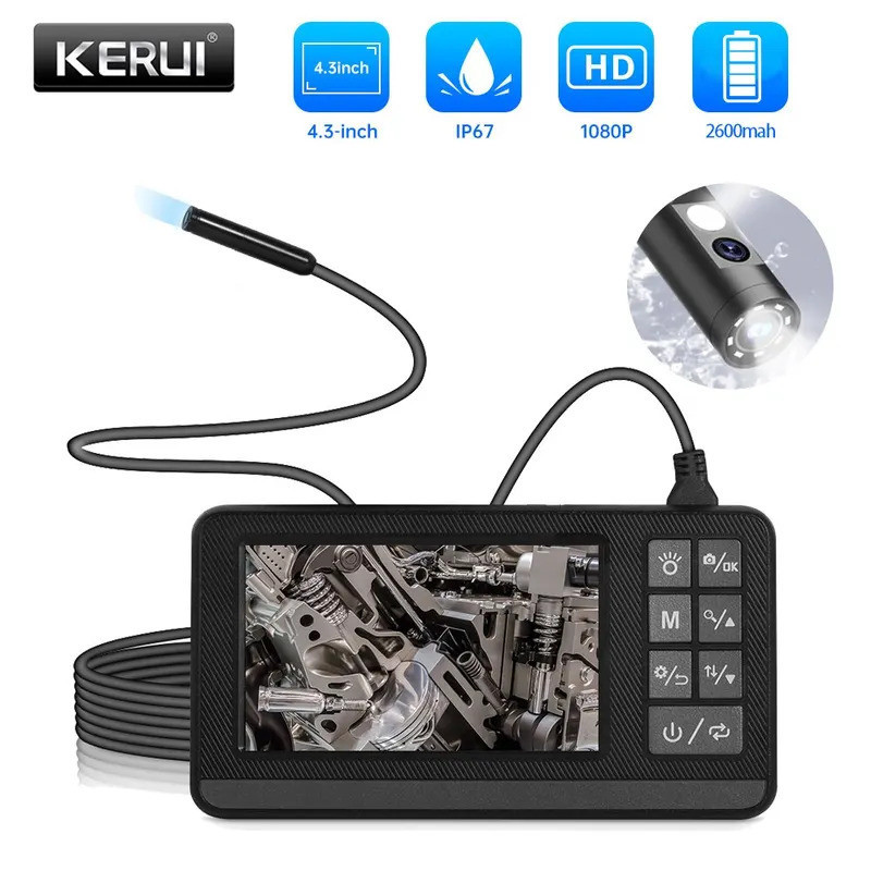 4.3 inch Dual Lens Industrial Endoscope Inspection Camera with Screen ...