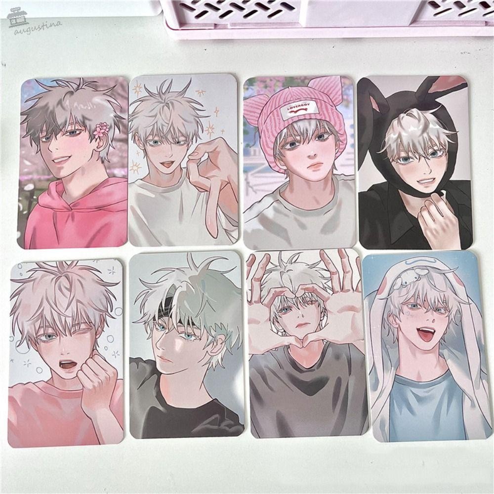 AUGUSTINA 8 pcs Gojo Satoru Lomo Anime Postcard, Paper Gojo Satoru ...