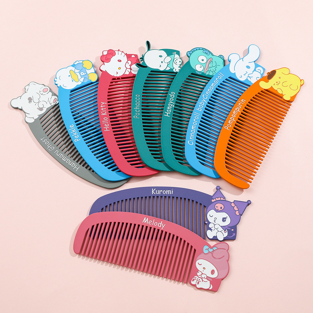 Hello Kitty Comb Sanrio Cartoon Cute Metal Hair Comb My Melody Kuromi ...