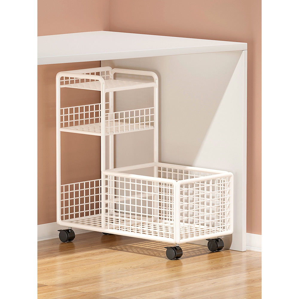 Desktop Storage Trolley Organizer Office Essentials Bookshelf Under ...