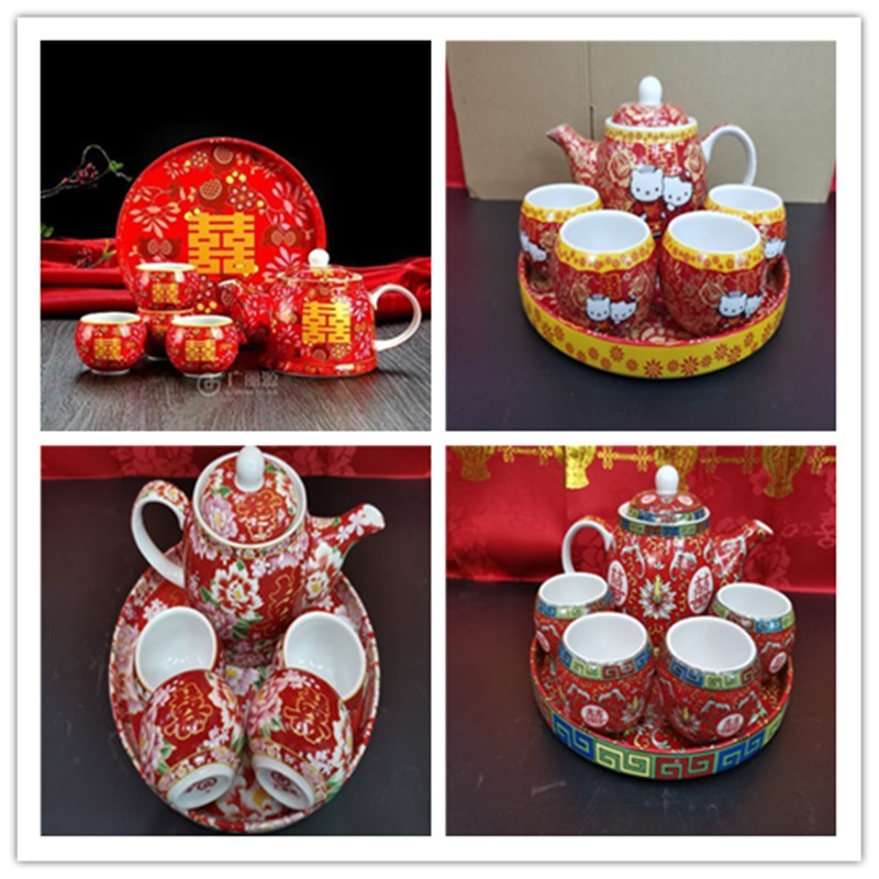 Hong Kong Style Wedding Couple Tea Ceremony Set Tea Cups Tea Bowls Set ...