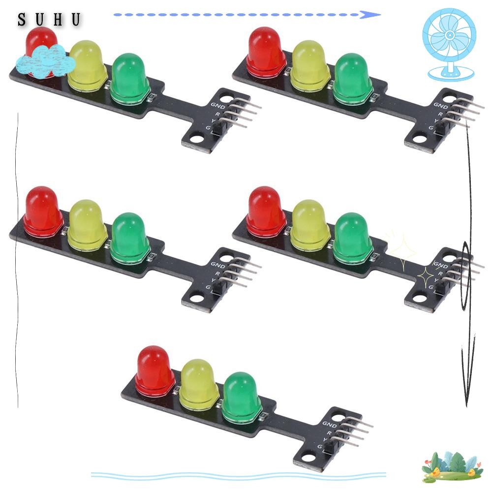 SUHUHD LED Traffic Light Module, Mini Red Yellow Green Traffic Light ...