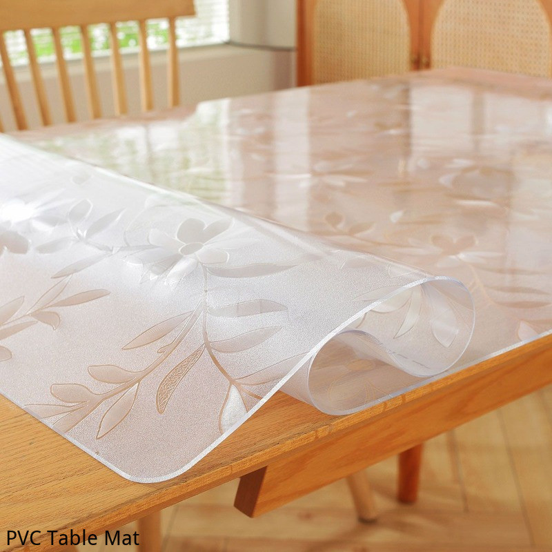 Simple Transparent Frosted Pvc Soft Glass Dining Table Mat Household ...