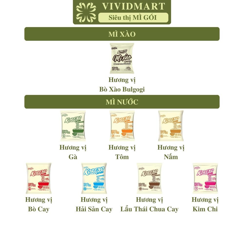 Retail PACKAGE-PALDO- Koreno Jumbo Noodles 8 flavors: Spicy Beef ...