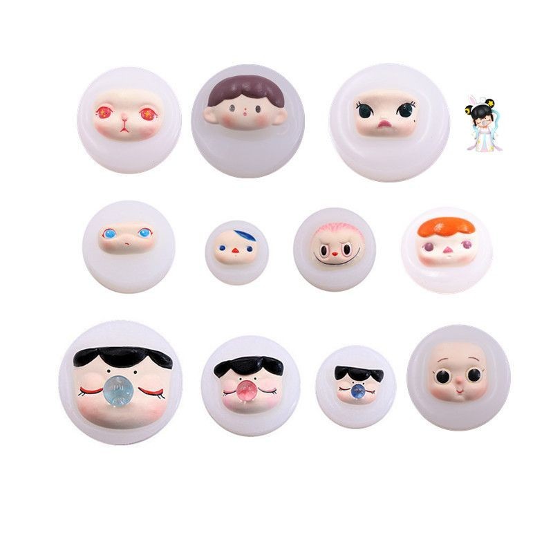 Clay Nanci Silicone Face Mold labubu Silicone Mold DIY Ultra Light Clay ...
