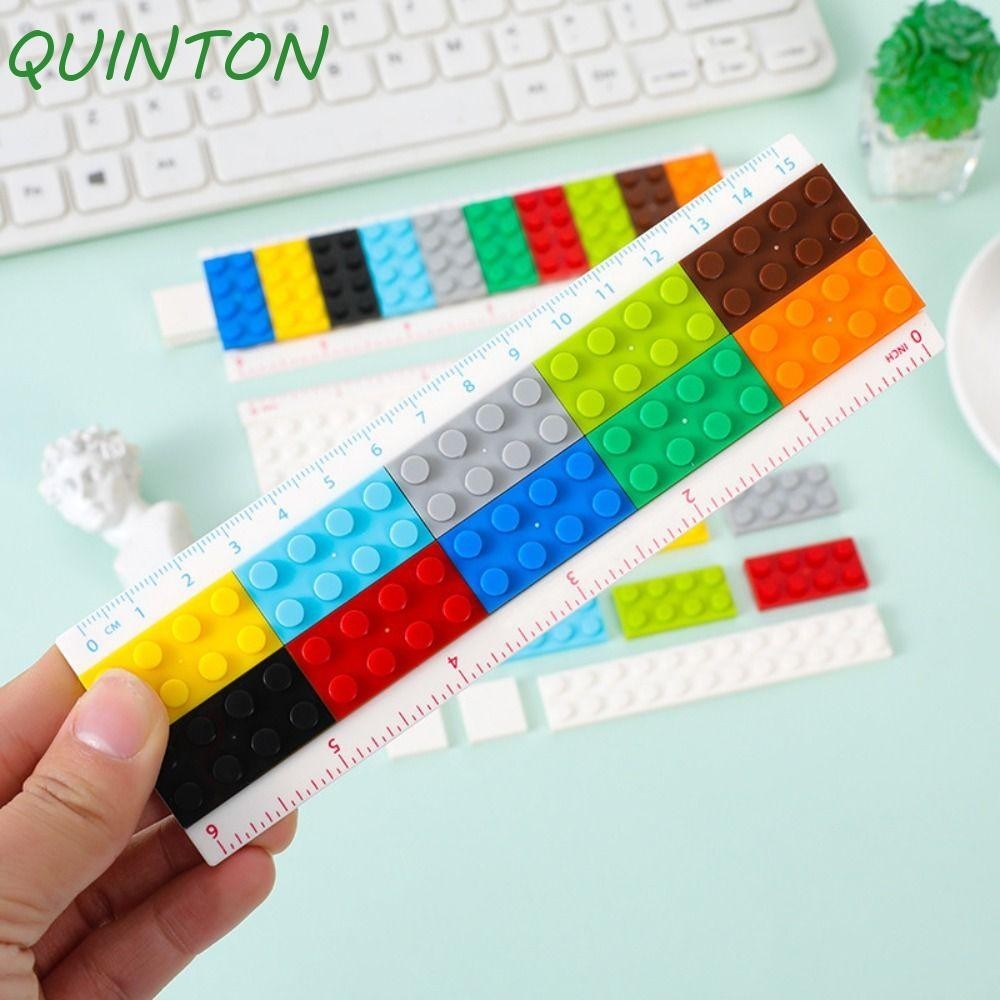 QUINTON Building Block Straight Ruler DIY Crafts Cute School Office ...