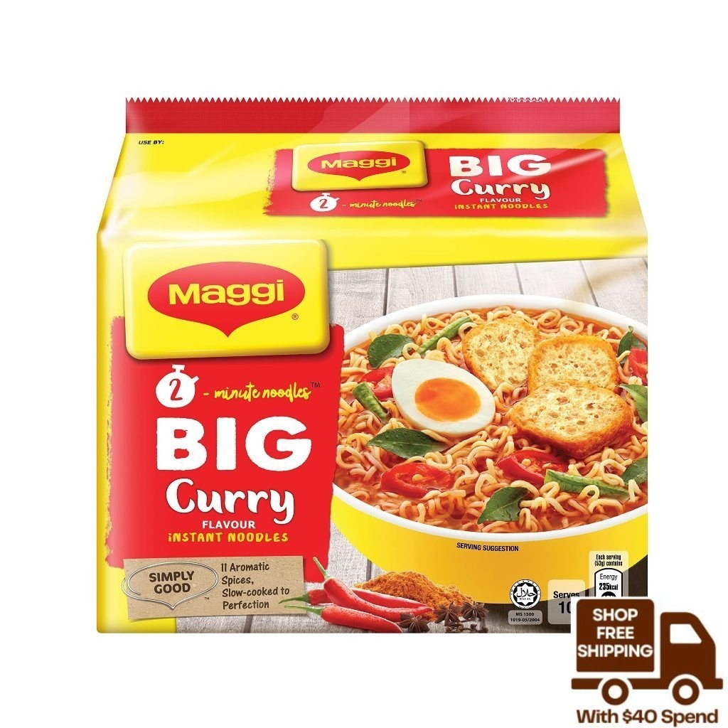 MAGGI BIG Curry Noodles Pack of 5 (5pkt x 106g) | Shopee Singapore