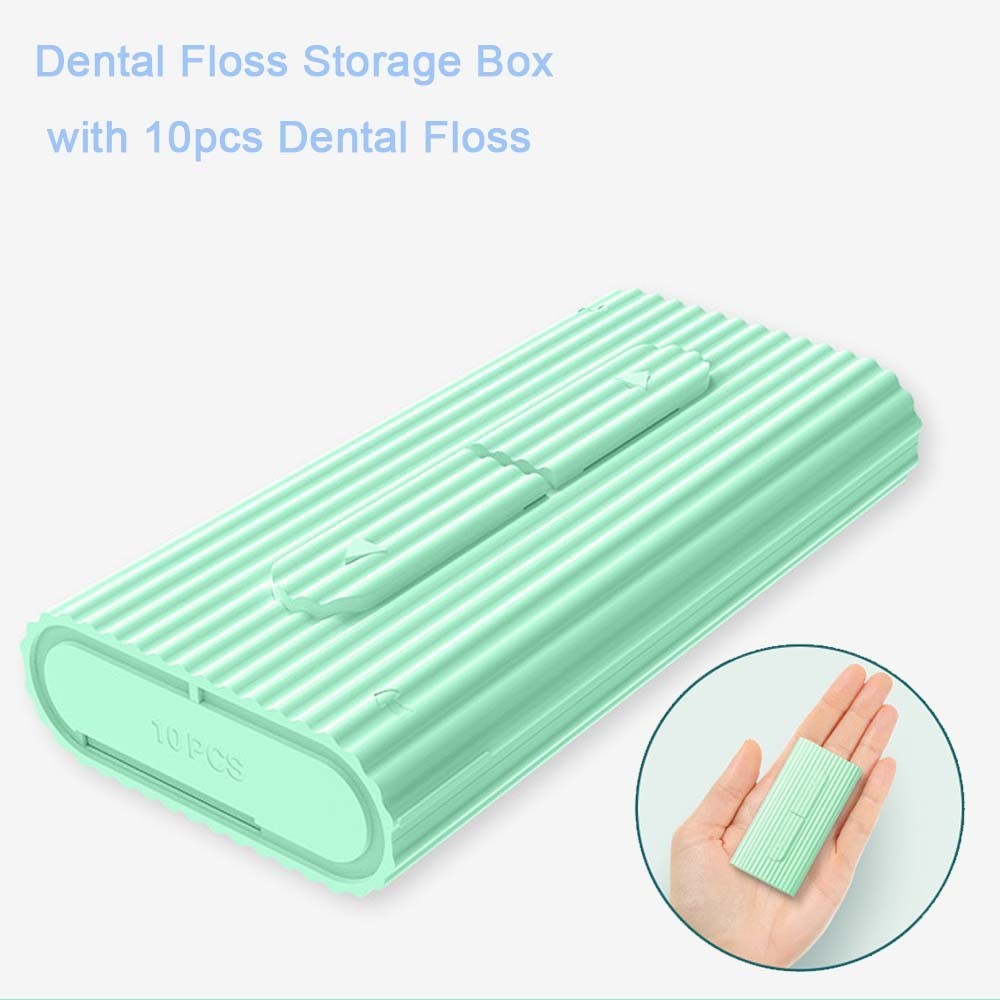 Portable Reusable Dental Floss Box with 10pcs Dental Floss Automatic ...
