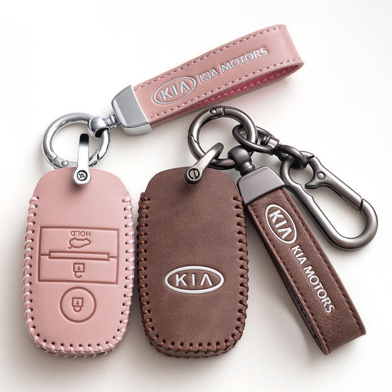 Genuine Leather Smart Flip Car Key Case Cover Shell For KIA K3 Cerato ...