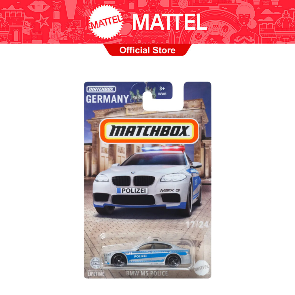 Matchbox 1:64 Die-cast Europe Assortment Vehicle BMW M5 Police Car ...