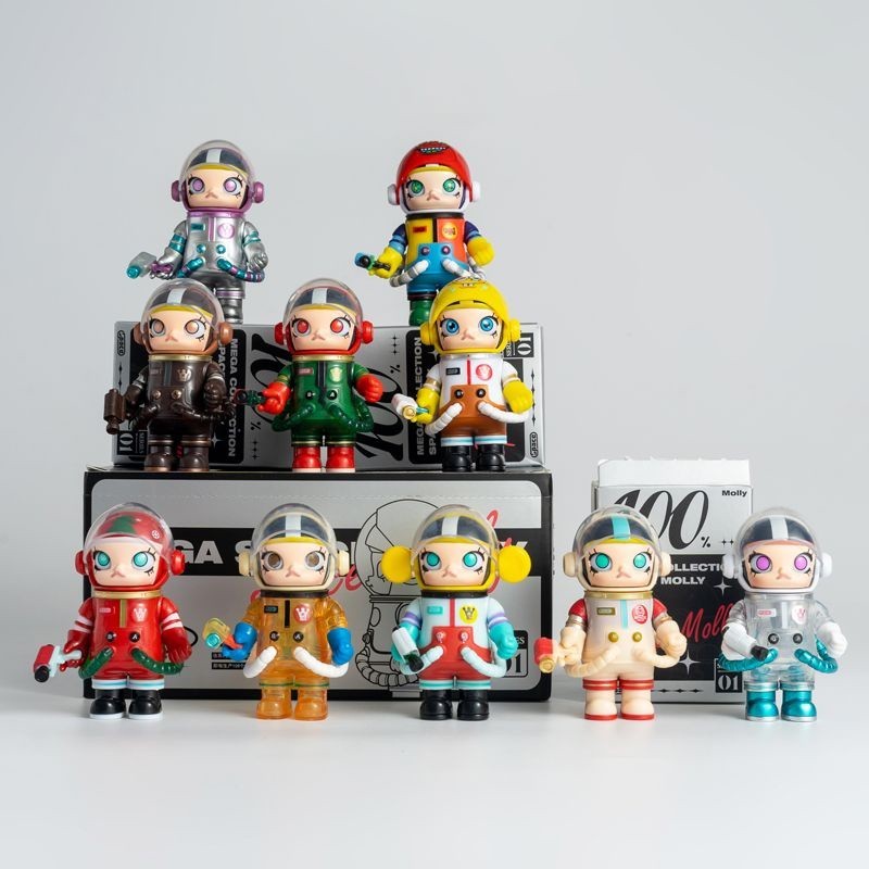 Popmart MEGA Collection Series 100% SPACE MOLLY Anniversary Mystery Box ...