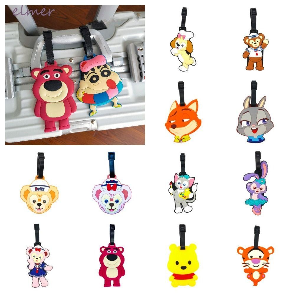 ELMER Cartoon Luggage Tag, Boarding Pass PVC Airplane Suitcase Tag ...