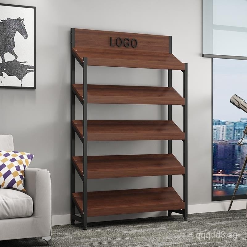 Bookshelf Storage Rack Book and Newspaper Rack Wooden Display Rack ...