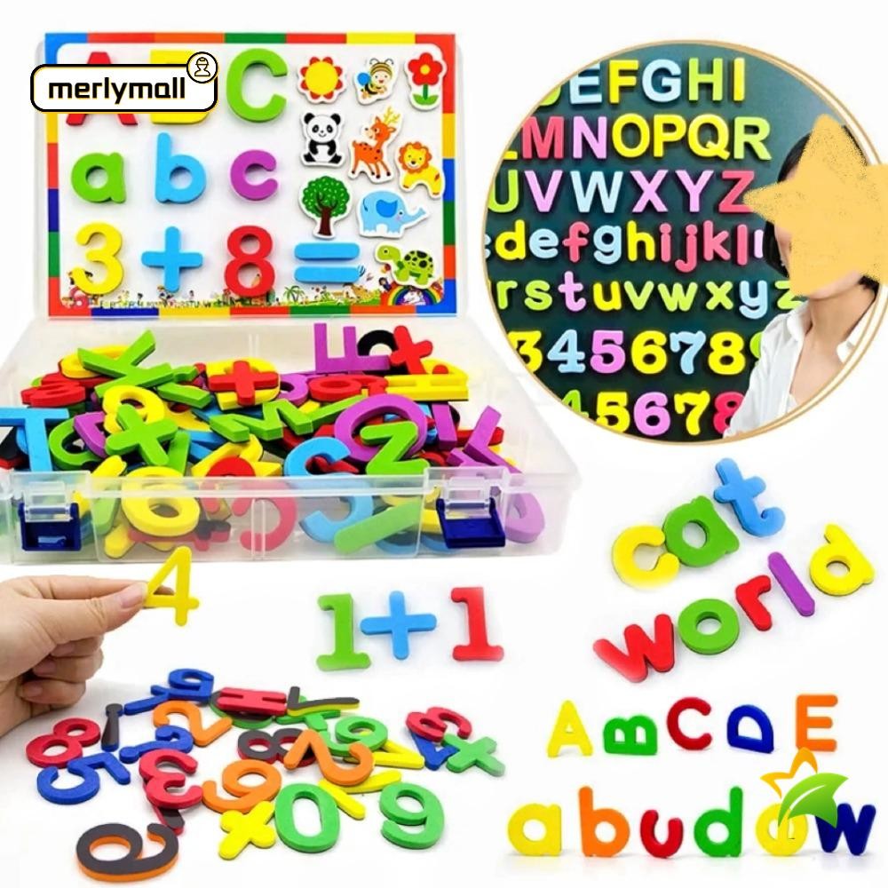 MERLYMALL Magnetic Letters Number, ABC Uppercase/Lowercase Fridge ...