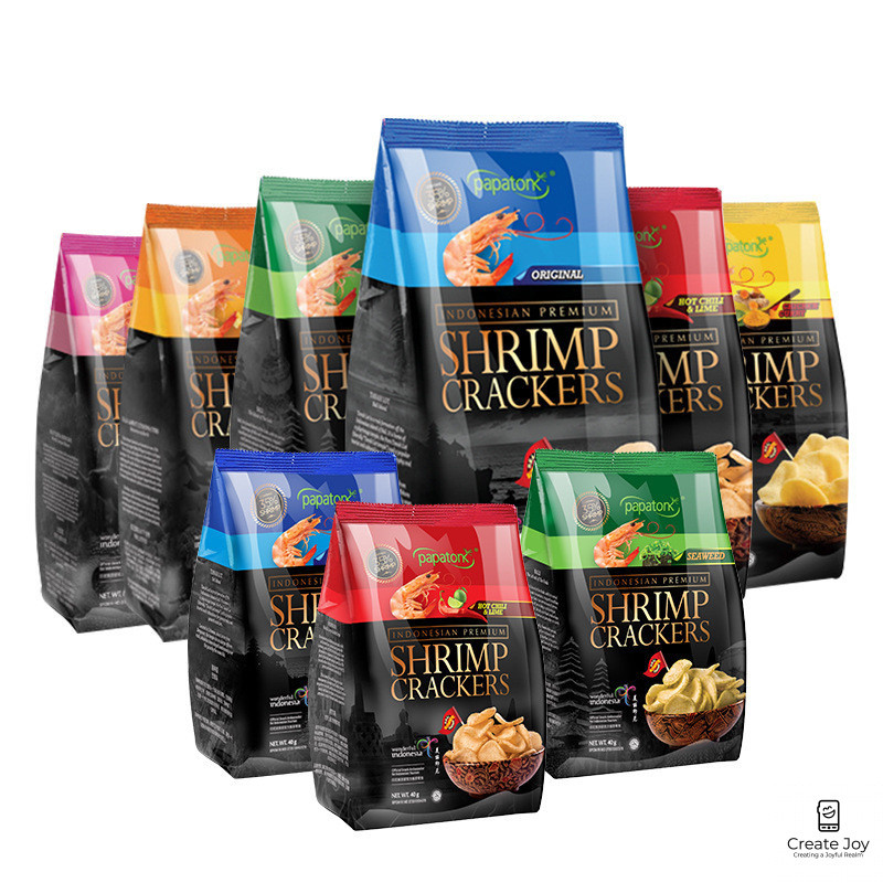 Indonesia Imports papatonk/Papaton Shrimp Chips Original Flavor Tom Yum ...