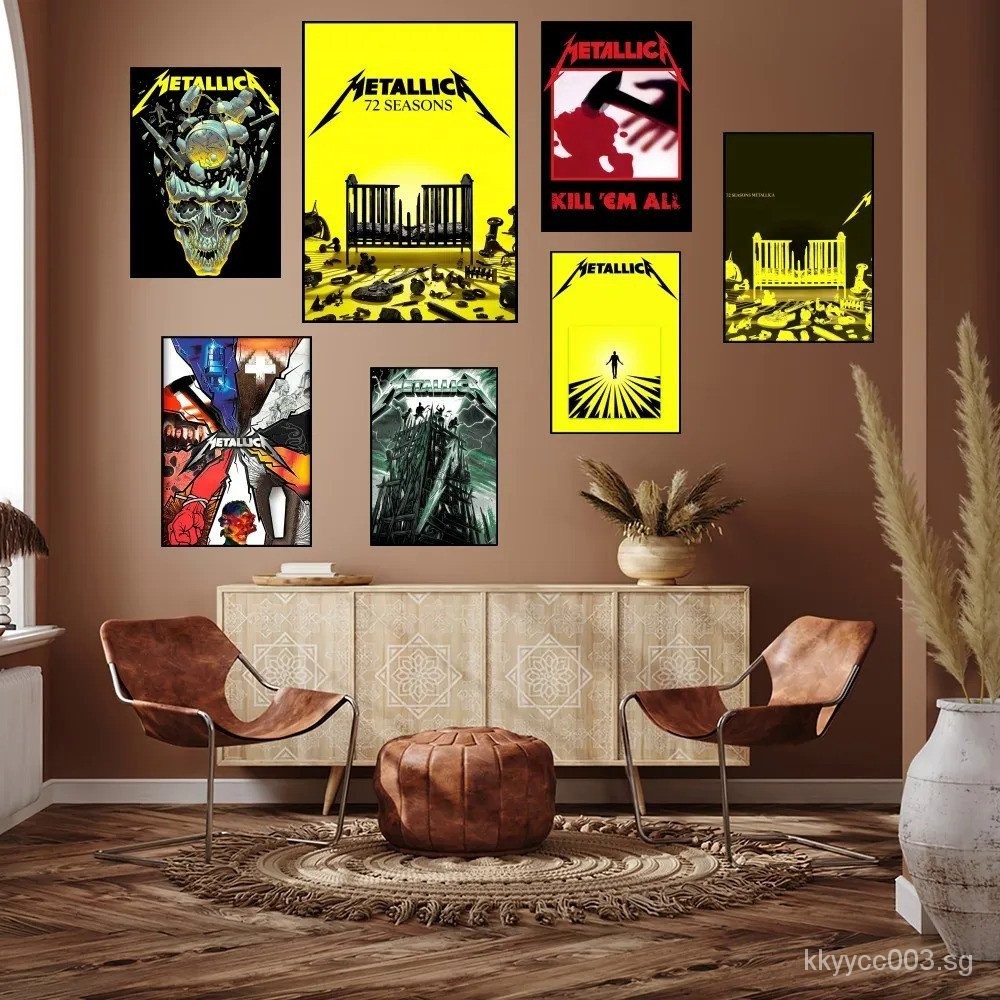 Classic Heavy Metal Rock Band M-Metallicas Poster Prints Wall Painting ...