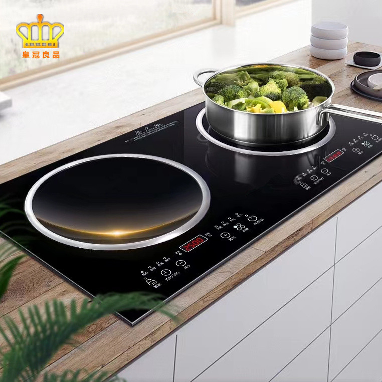 Embedded Induction Cooker Double Stove Concave Household Stir-Fry Flat ...