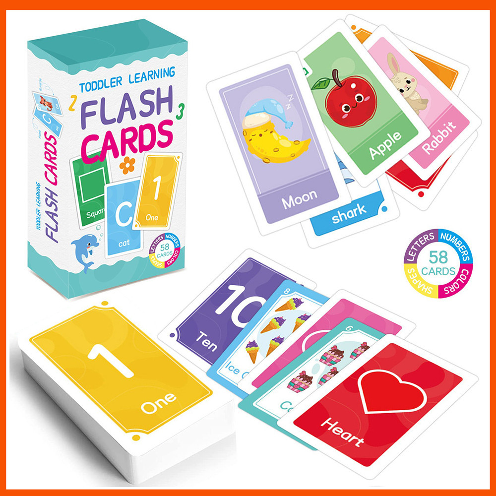 Toddler Flash Cards - Animals, Colors, Shapes, Numbers and Alphabet ...
