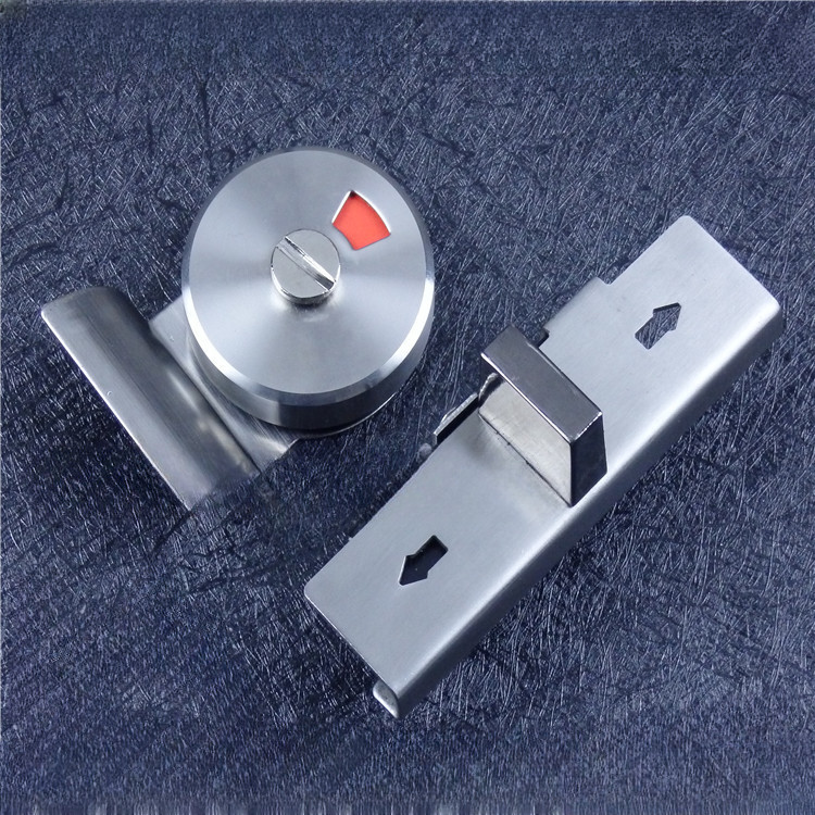 Stainless Steel Toilet Cubicles Hardware - Push Lock with Handle ...