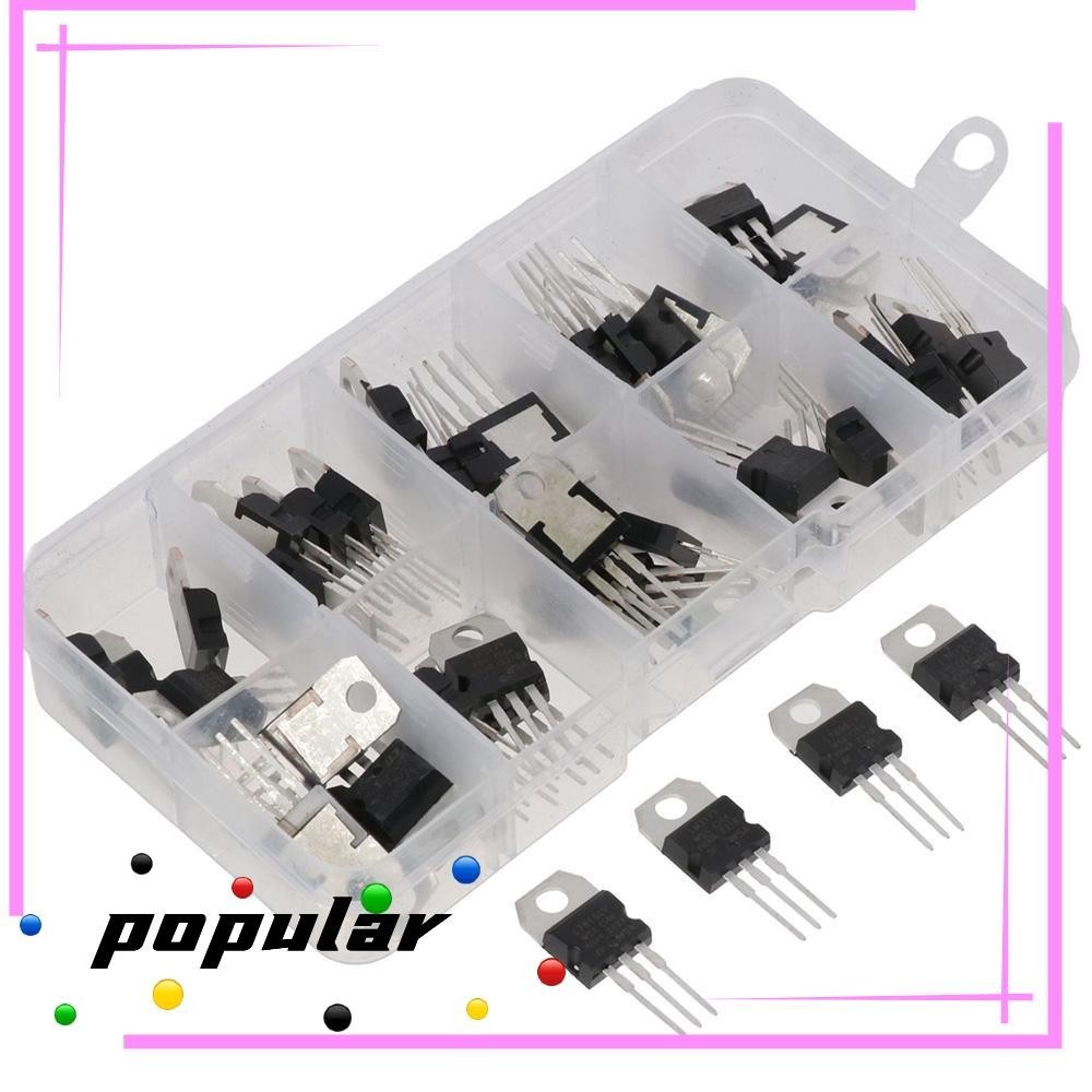 POPULAR 50Pcs TO-220 Transistor Assortment, Black 10 Values Three ...