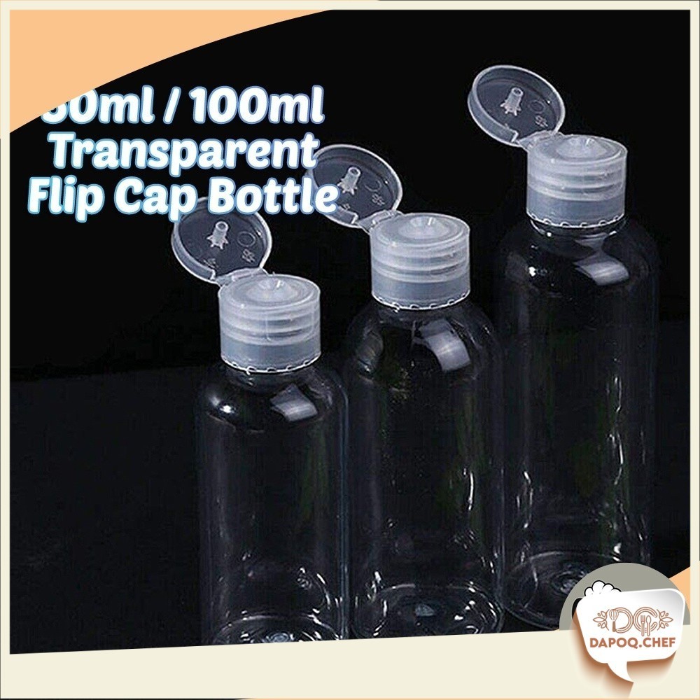 DC Botol Picit Plastik Lutsinar Plastic Flip Cap Bottle Transparent ...