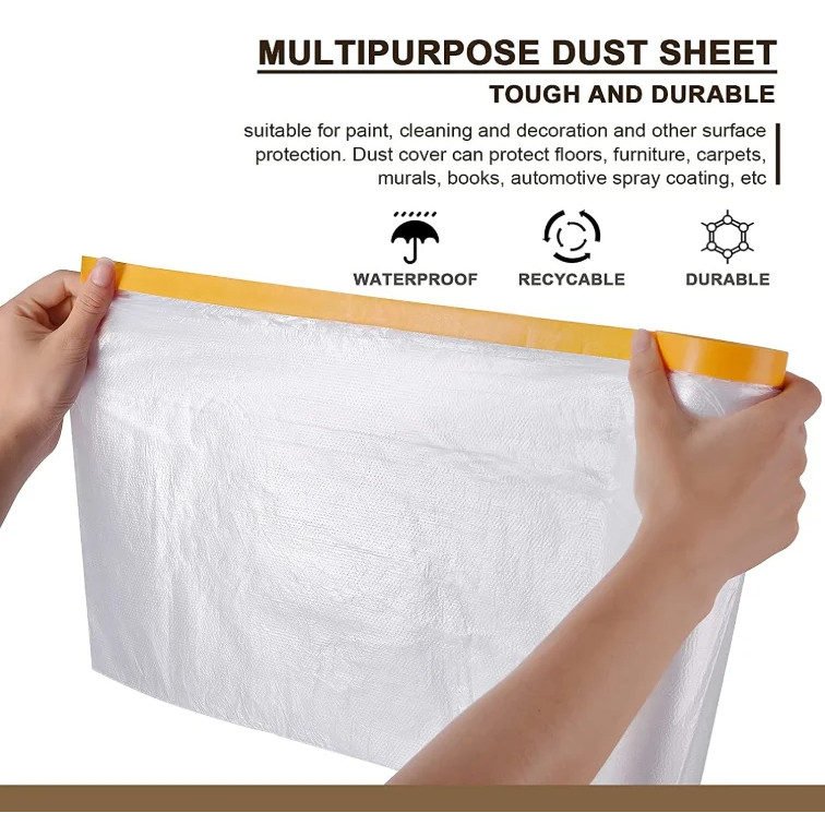 【SG Ready Stock】 Dust Protective Plastic Film Disposable Masking Tape ...