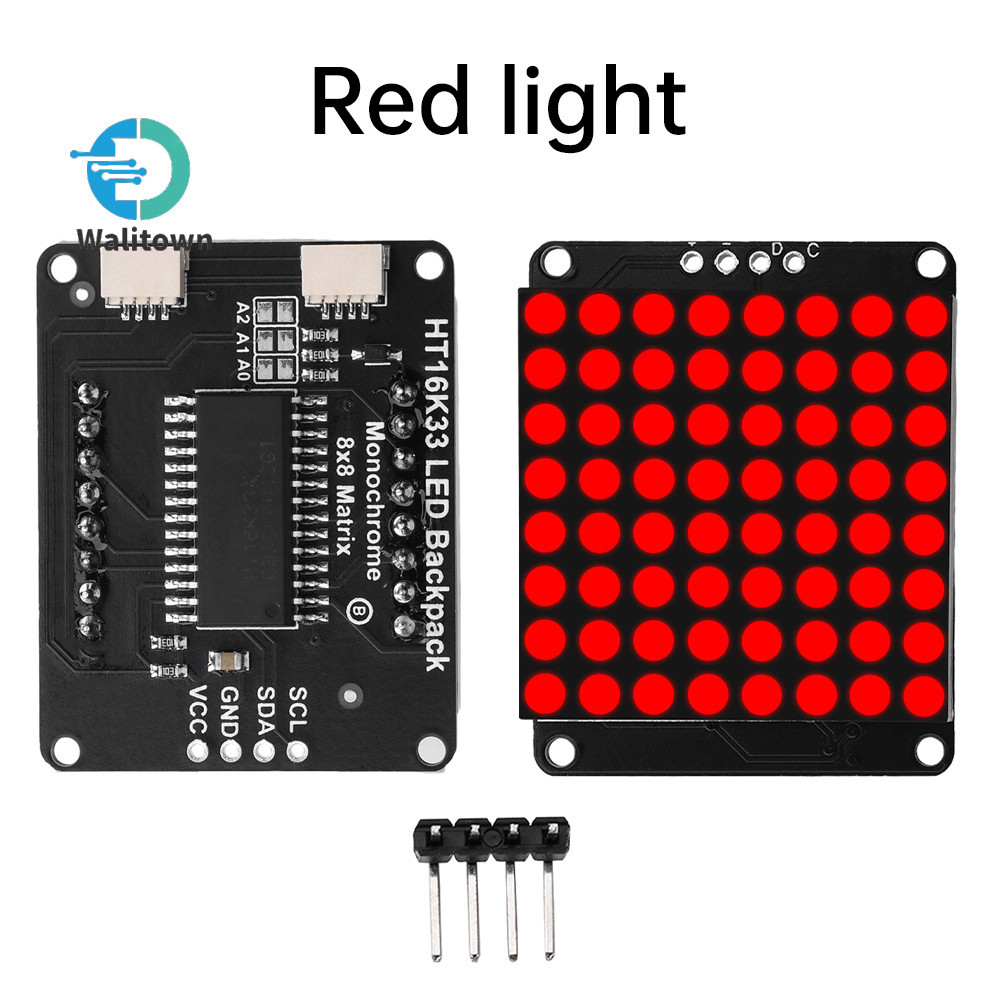 8X8 Matrix Common Cathode LED Dot Matrix Display Module HT16K33 Driver ...