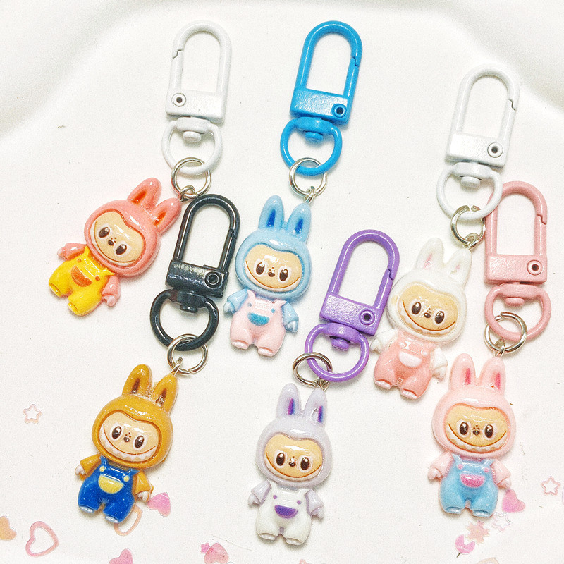 Cartoon Labubu Keychain Cute Friend Keychain Student School Bag Hanging ...