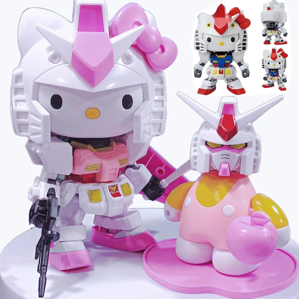 Hello Kitty Rx 78 2 Gundam Sd Ex Standard Plastic Model Kit Movable