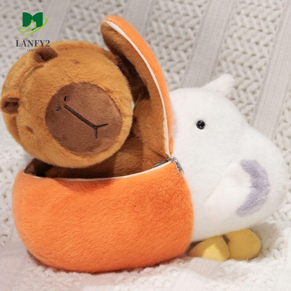 ALANFY Capybara Flip Plush Toy, PP Cotton Simulation Cartoon ...