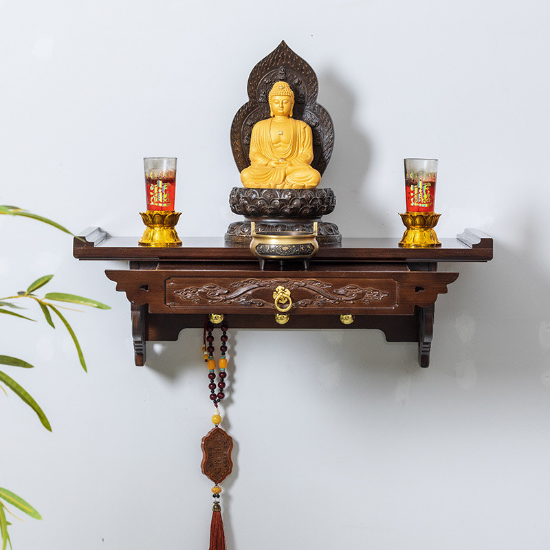 Wall-Mounted Altar Household Storage Rack Small Incense Burner Table ...
