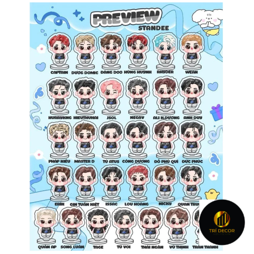 Blindbox blind pack blind box standee 5CM chibi ATSH Brother say hi nlp ...