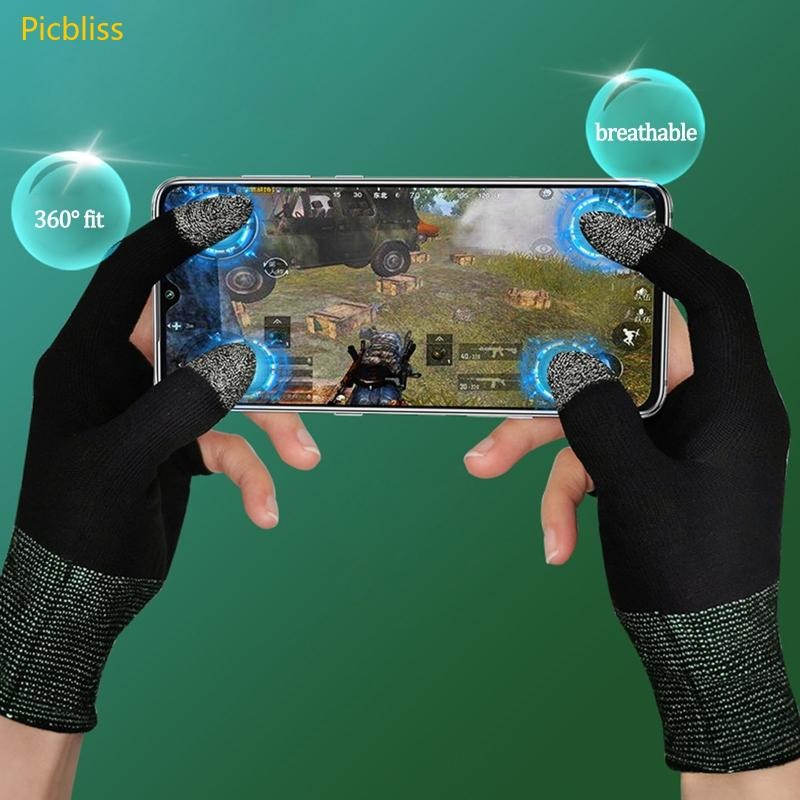 Picbliss Two-finger Gaming Finger Sleeves Mobile Game Gloves Sweat ...