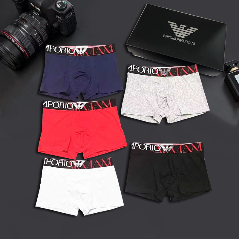 [3pcs+Box] New Style Men's Underwear Men's Pure Cotton Boxer Briefs ...