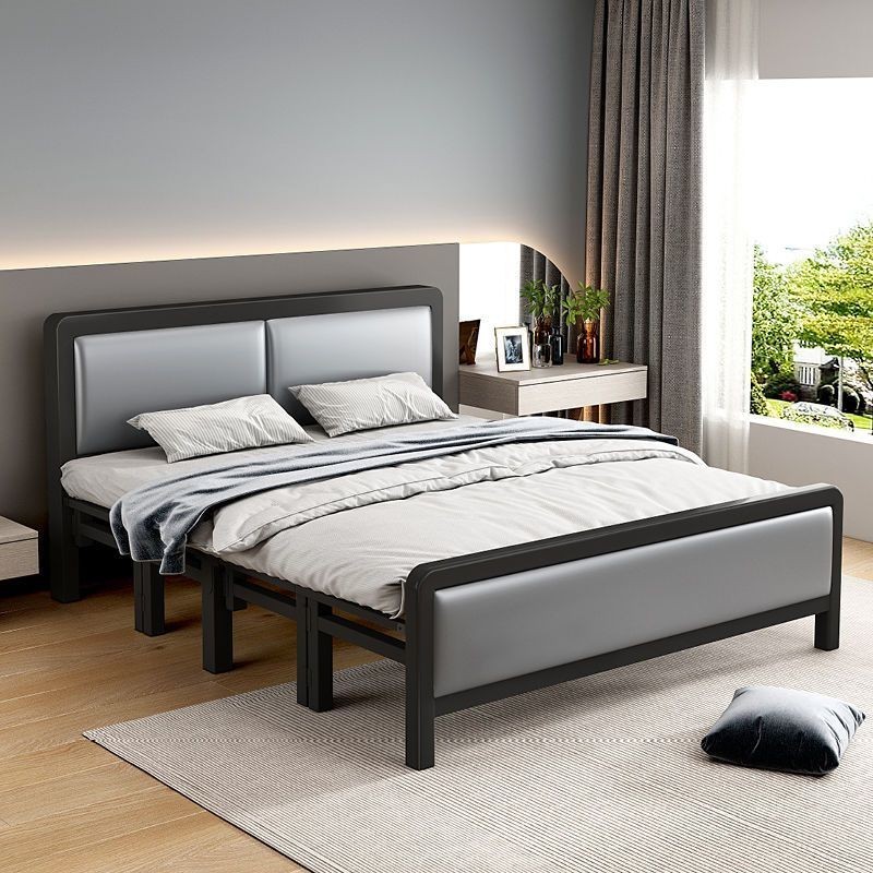 Folding bed Bed Frame plank bed simple bed single double iron bed home ...