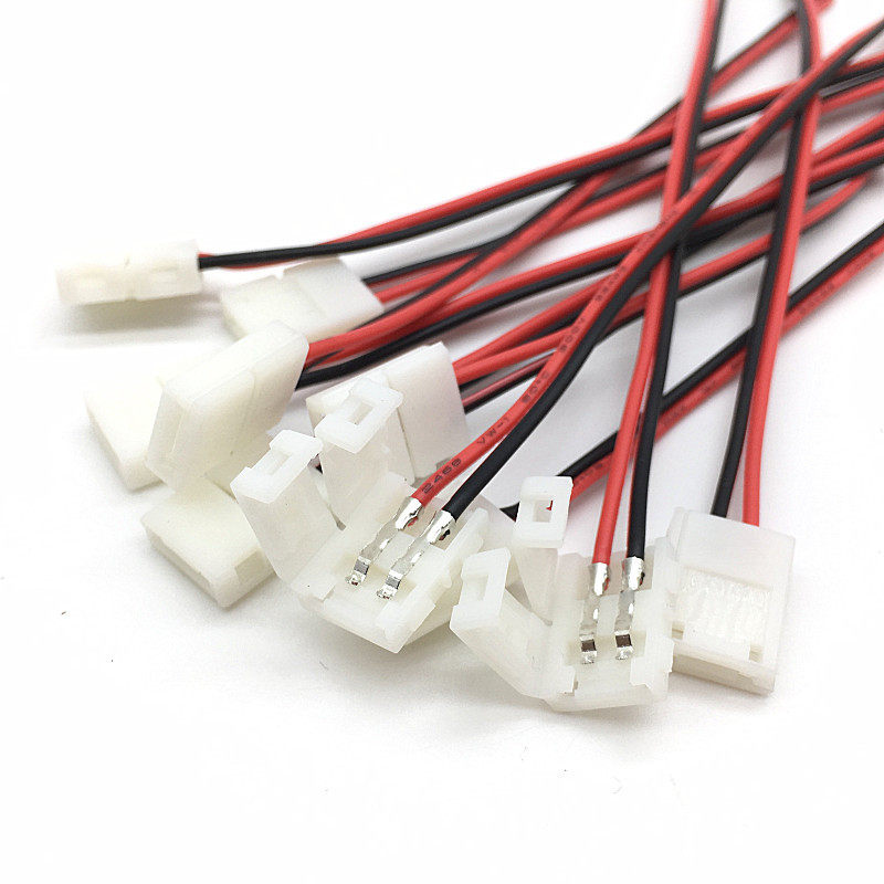 10/20pcs Cable 2 Pin LED Strip Connector 2835/5050 Single Color Adapter ...