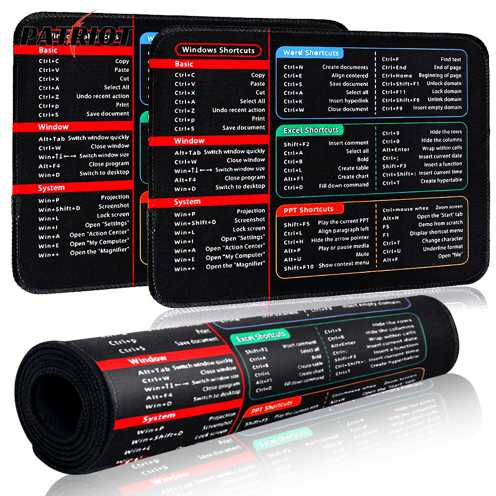 Windows Shortcuts Printing Mouse Pad - Keyboard Shortcut Reference ...