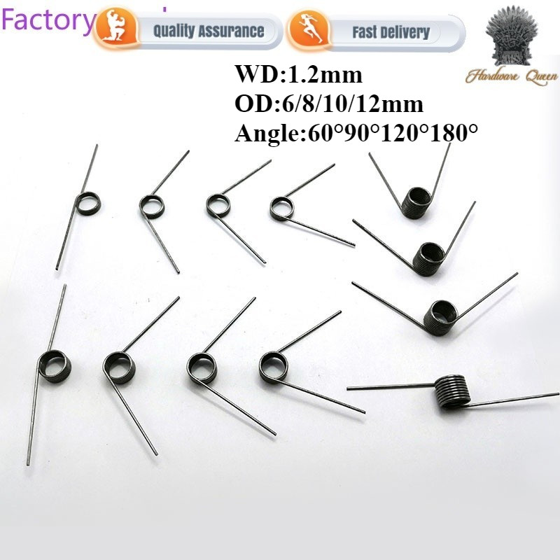 【QQ5】 V-shaped Spiral Torsion Spring 5pcs WD：1.2mm OD6/8/10/12mmVarious ...