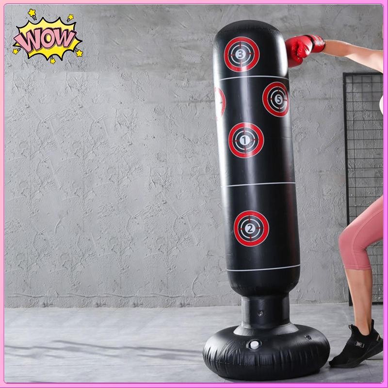 [ Inflatable Punching Bag Punching Toy with Stand Heavy Bag Sandbag ...